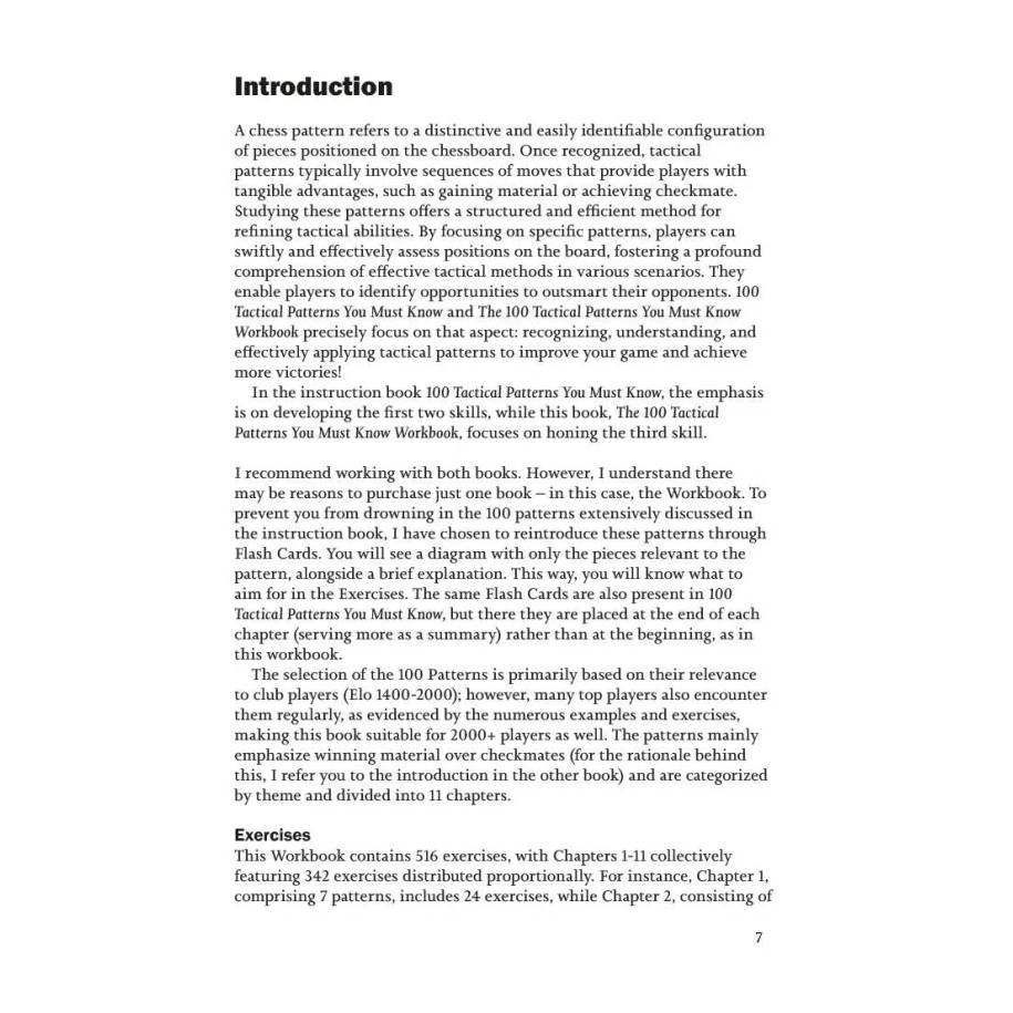 The 100 Tactical Patterns You Must Know Workbook - Frank Erwich (K-6391)